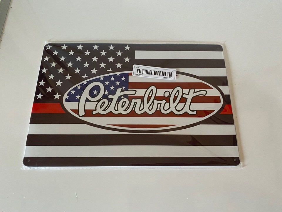 Trucking Sign Peterbilt Motors - Peterbilt Trucks - American Flag ...