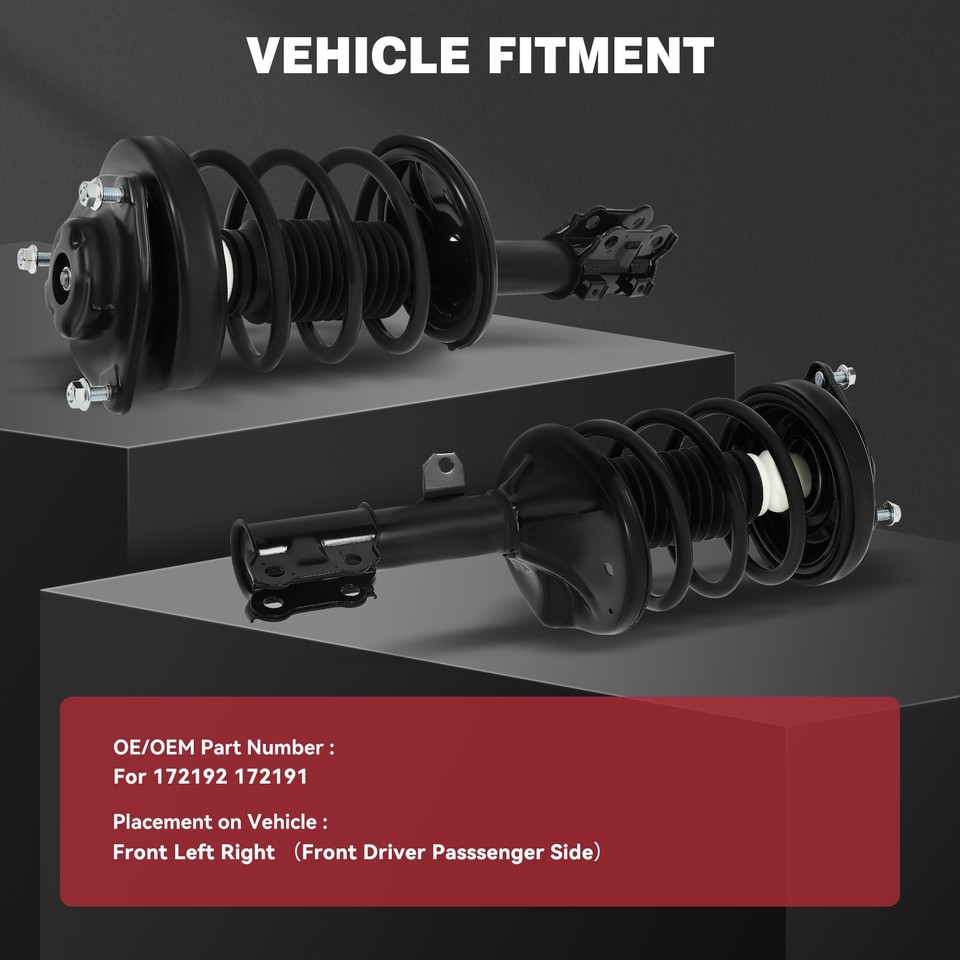 Fits Hyundai Tiburon 2003-2008 Complete Front Pair Struts with Coil ...