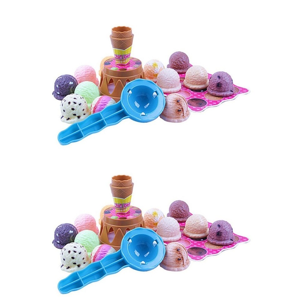 2 Pieces Ice Cream Shop Toys for Kids Play Set Simulation Dessert | eBay UK