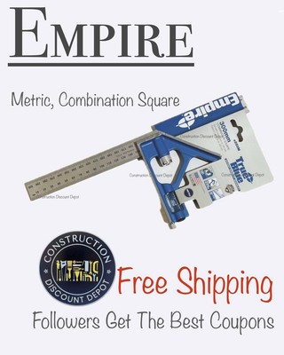 Empire Level 300 Mm True Blue Combination Square Metric Stainless MADE ...