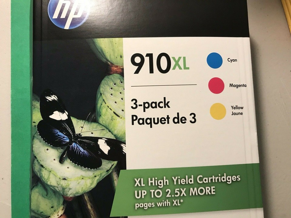 Genuine HP 910 Ink Cartridge Combo-B/C/M/Y-for HP8020 Printer-OEM-4PK ...