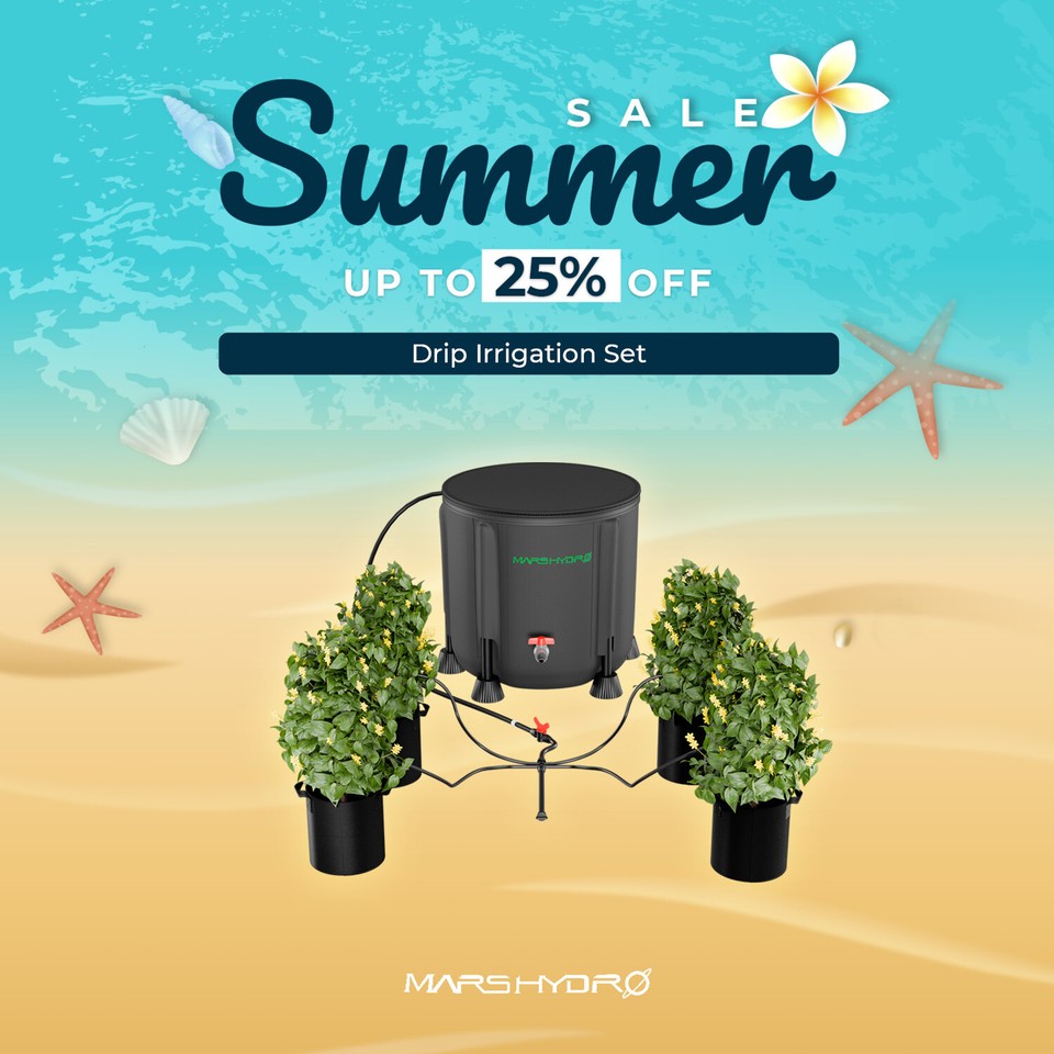 New Mars Hydro Foldable Bucket Drip Irrigation Kits for 8 Indoor ...