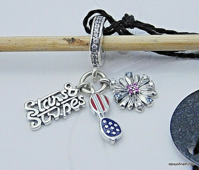 Authentic PANDORA 925 American Icons Stars Stripes Charm Pendant ...