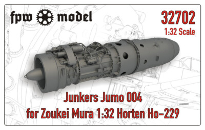 NEW! Junkers Jumo 004 engine for Zoukei Mura 1/32 scale Horten Ho-229 ...