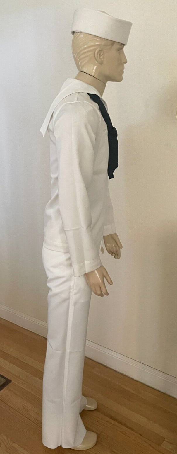NEW US NAVY ENLISTED SERVICE DRESS WHITE CRACKERJACK SAILOR UNIFORM SET ...