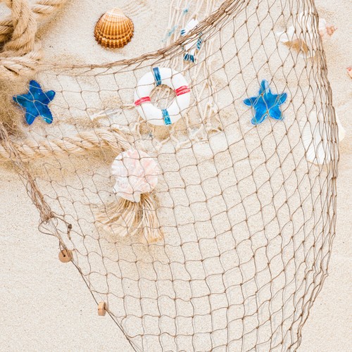 Winomo Decorative Fishing Net Netting Brown Fishnet Wall Decorations ...