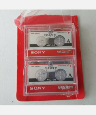 Sony MC-60 Microcassette Blank Cassette Tape 60 Min 2-Pcs 027242402362 ...