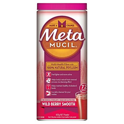 METAMUCIL SMTH W/BRRY DOSE 72 DAILY FIBRE SUPPLEMENT WILD BERRY SMOOTH ...