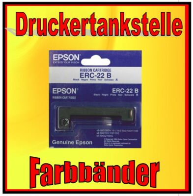 2x Ink Ribbon ERC-22B Casio CE250 Pcr 360 Pcr 365A Pcr 365P Black New ...