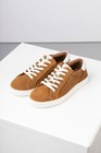 Ladies Suede Trainers Womens Lace Up Leather Brown Trainer Shoes ...