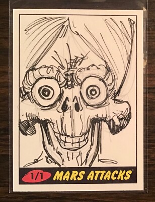 2012 Topps Heritage Mars Attacks Martian sketch card 1/1 Feliciano | eBay