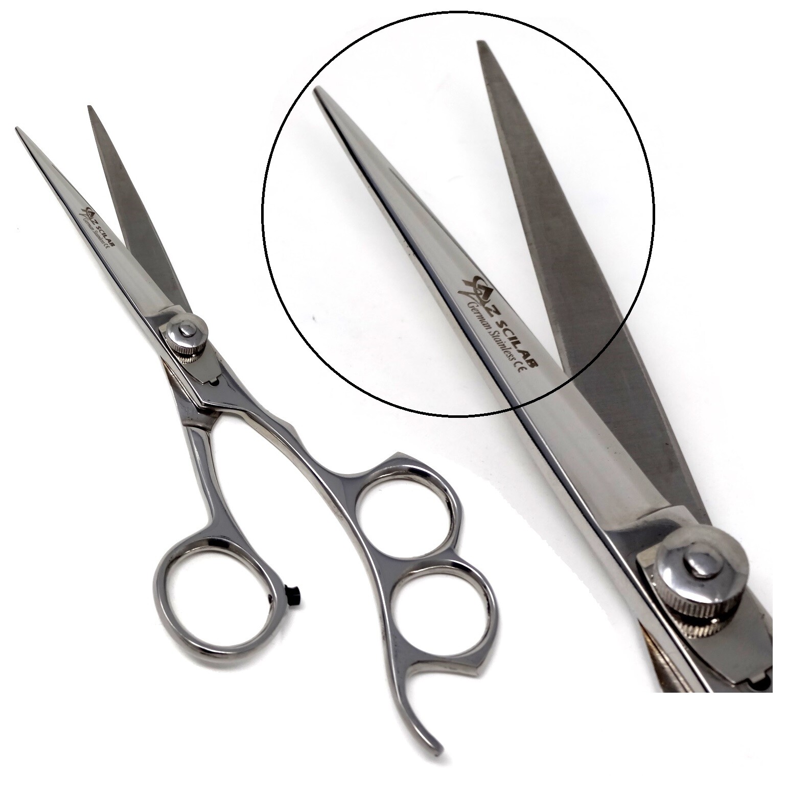 3 Finger Rings PROFESSIONAL GERMAN Barber Hair Cutting Scissors Shears ...