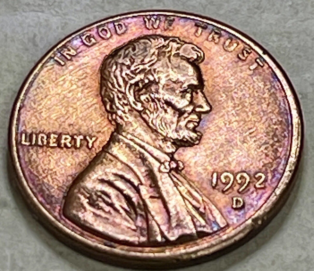 1992-D 1C Lincoln DDR, BN, Die Gouge Between the AM | eBay