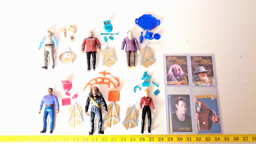 Star Trek TNG 6 Figure Picard Riker Data LaForge Worf Bev Picard All ...