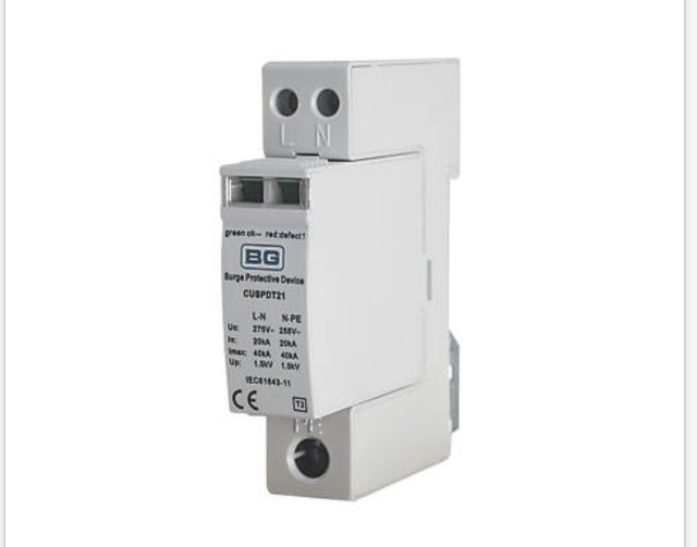 BG Cuspdt21 Surge Protection Device 18th Edition Wiring Regs Type 2 SPD ...
