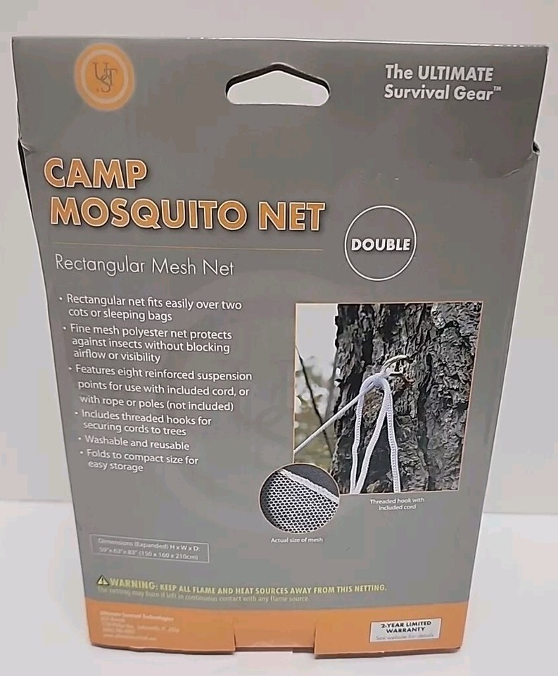 UST. Camp MOSQUITO NET DOUBLE. Rectangular Mesh Insect Protection ...