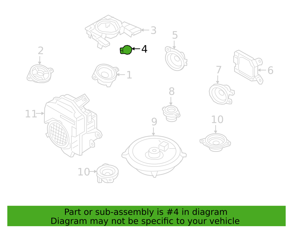 New 2019-2025 OEM Mazda 3, CX-30, CX-50 Front Door Tweeter Speaker ...