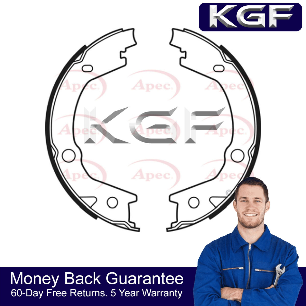 KGF Rear Hand Brake Shoes Set Fits Hyundai Sonata Tucson Kia Magentis ...
