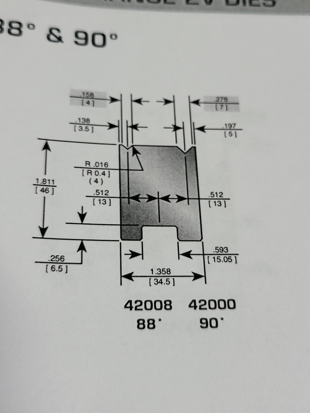Press Brake Tooling Wilson Tool 42000X-300 2V Quick Change Die at 12 ...