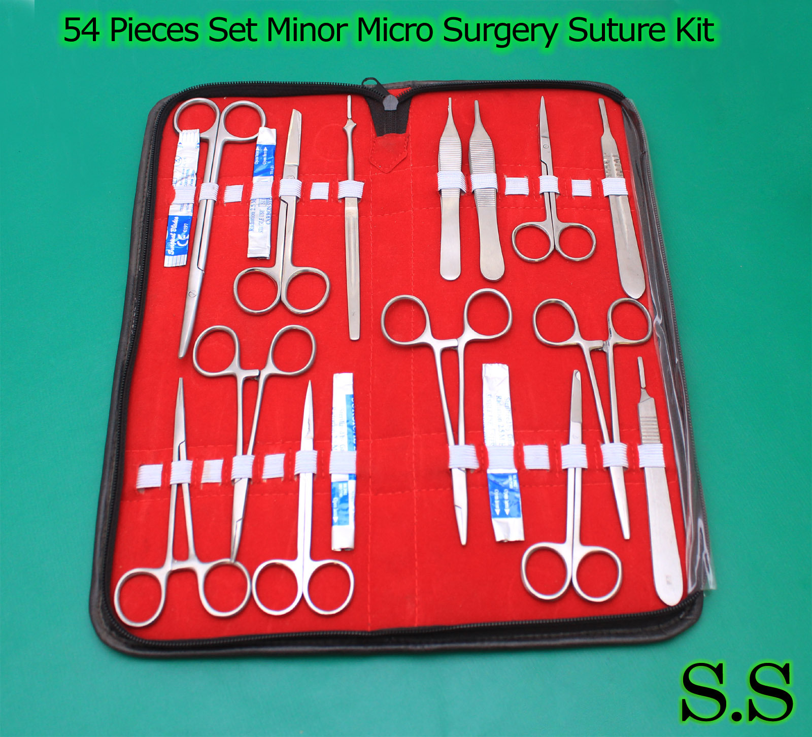54 Pieces Set Minor Micro Surgery Suture Surgical Kit Instruments DS ...