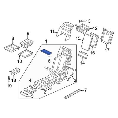 For Audi A8 Quattro 2019-2021 Audi 4N0886746B1MO Rear Lower Seat ...