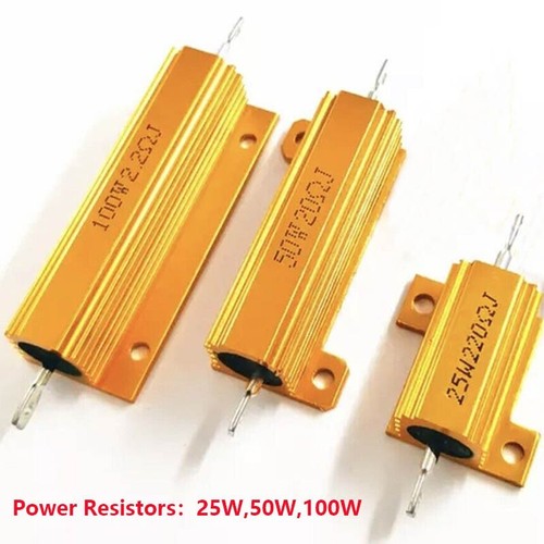 25/50/100W Watt High Power Aluminum shell Wirewound Metal Resistor 0.01 ...