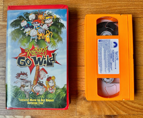 Nickelodeon's RUGRATS GO WILD VHS - Red Clamshell ORANGE TAPE | eBay