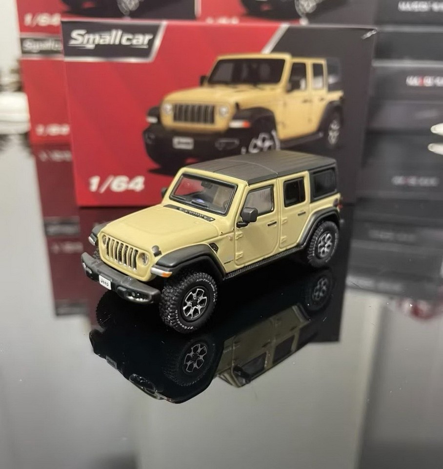 Smallcar 1/64 Scale Jeep Wrangler Yellow Diecast Car Model Collection ...