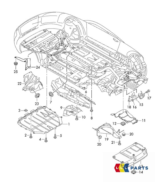 Audi TT 8j Engine Underbody Cover 8J7825237 Genuine 2010 for sale ...