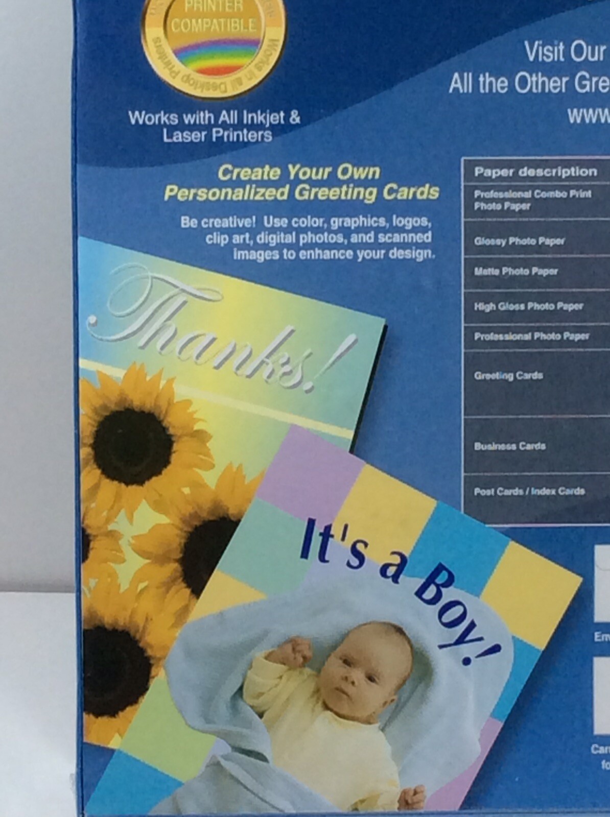 Create Your Own Greeting Cards For All Desktop Inkjet/Laser Printers ...