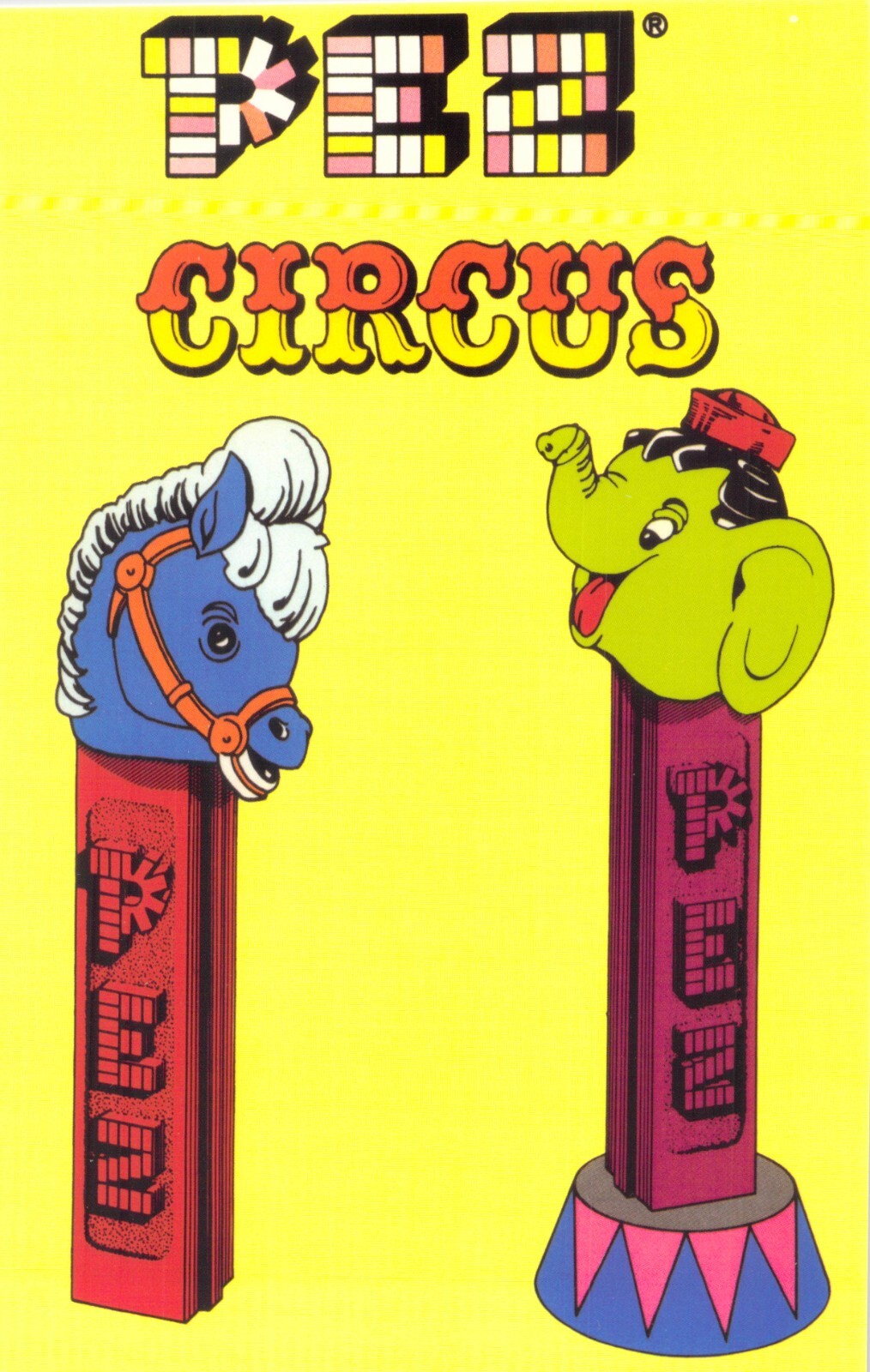 PEZ Circus Horse Elephant Dispenser Advertising Poster Style Classico ...
