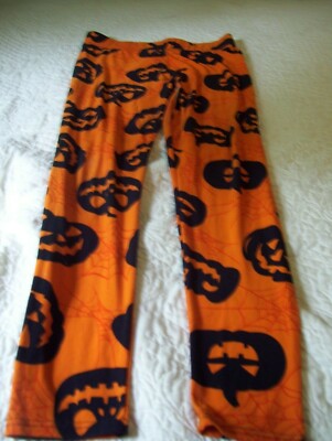CHANCES R Womens Halloween LEGGINGS JACK O LANTERN & SPIDER WEBS Size ...