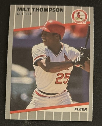 1989 Fleer Update Milt Thompson Baseball Card #U-121 Cardinals OF VG O ...