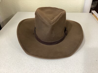 The Australian Outback Collection Oilcloth Hat Unisex 6 7/8 Chocolate ...