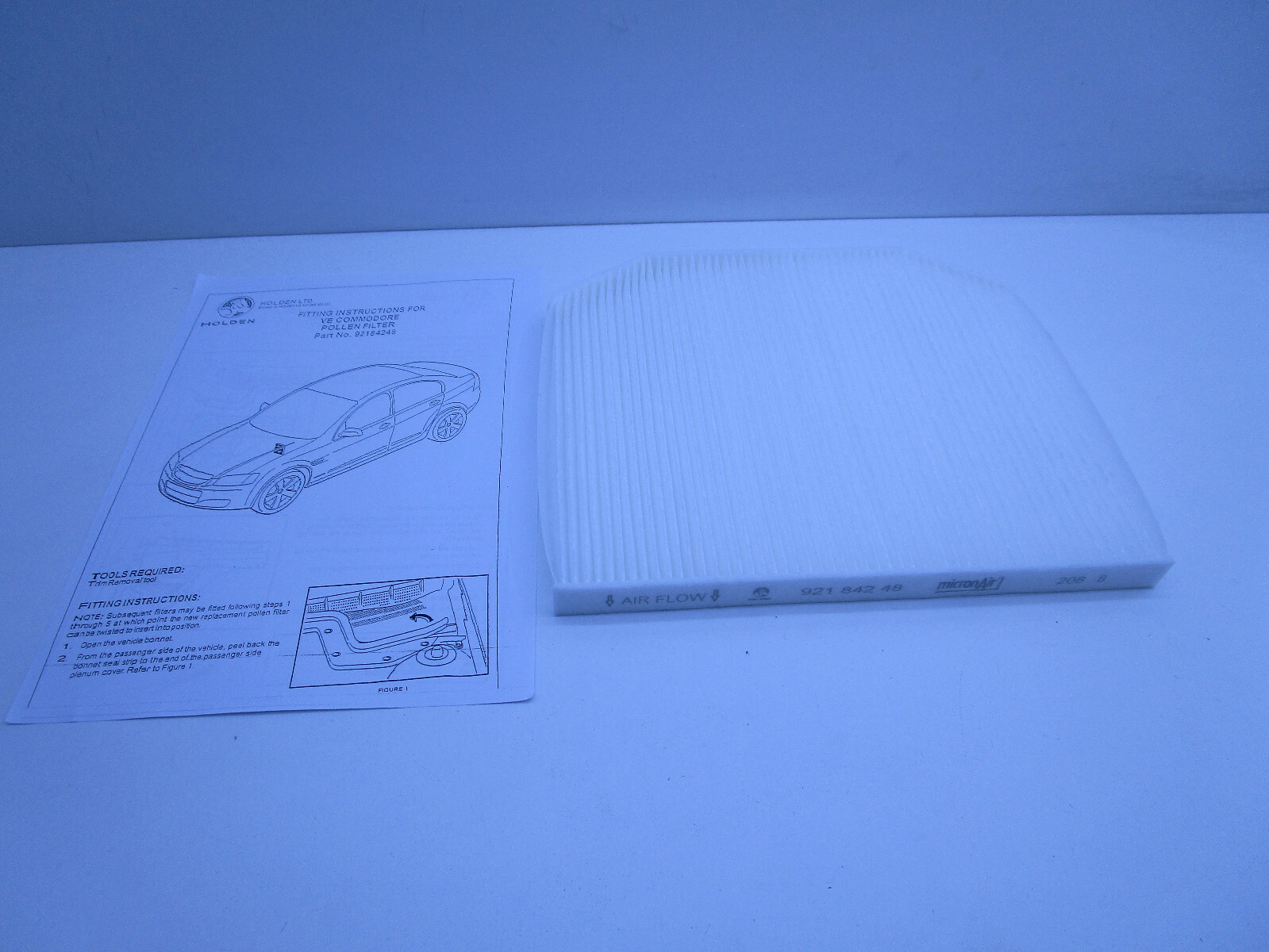 POLLEN/CABIN FILTER SUITE HOLDEN COMMODORE VE VF 2006-2014 GM 92184248 ...