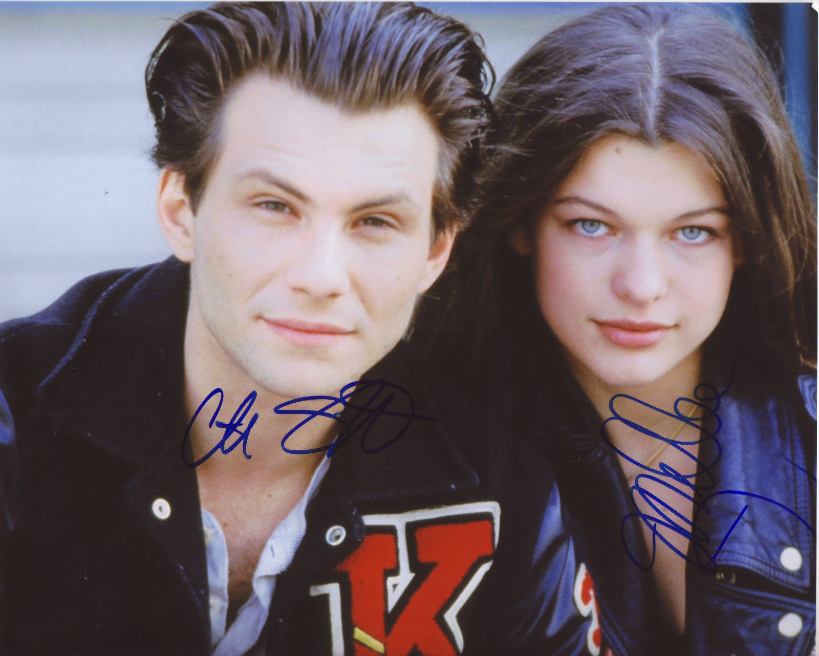 KUFFS - CHRISTIAN SLATER & MILLA JOVOVICH AUTOGRAPH SIGNED PP PHOTO ...