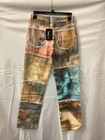 Jaded London Jeans Womens Size 26 Multicolor Patchwork Statue Print | eBay