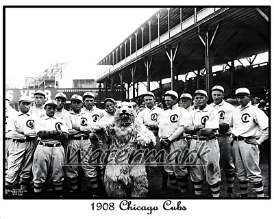 MLB 1908 Chicago Cubs Team Picture Black & White 8 X 10 Photo Picture ...