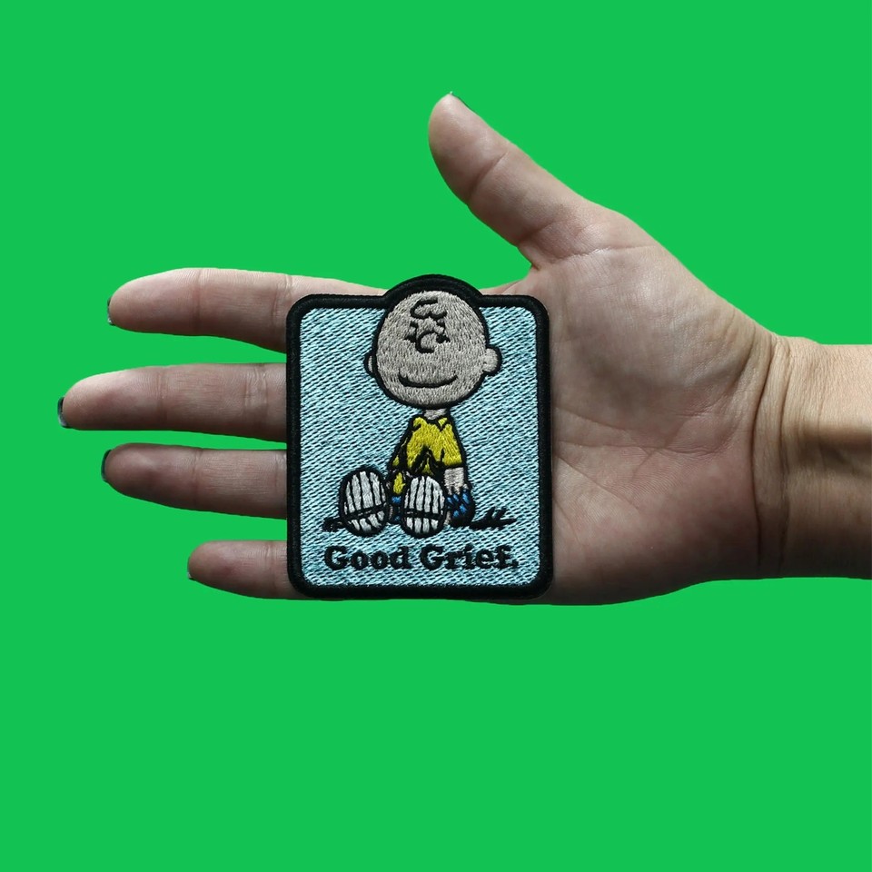 Charlie Brown Good Greif Patch Peanuts Snoopy Embroidered Iron On | eBay
