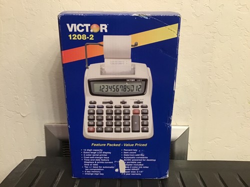 Victor 1208-2 Printing Calculator (12 digit 2 color) - NEW IN BOX | eBay