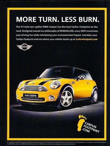 2008 Mini Cooper - Carfun Footprint Original Advertisement Print Art ...