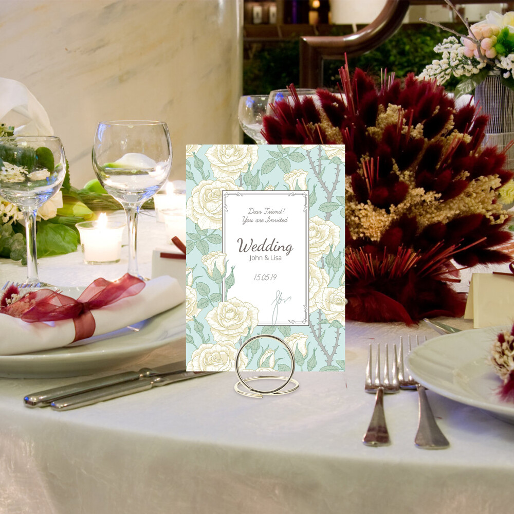 6 Pcs Table Number Stands Picture Holder Mini Name Card Clip | eBay