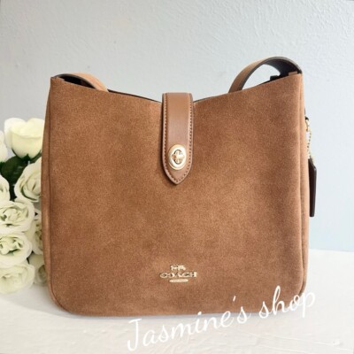 NWT Coach Hadley Convertible Crossbody Bag In Suede CW004 | eBay