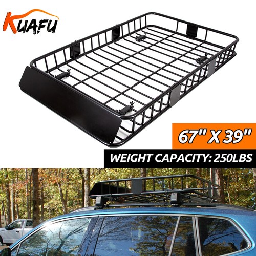 64'' Universal Roof Rack Extendable Cargo SUV Top Luggage Carrier ...
