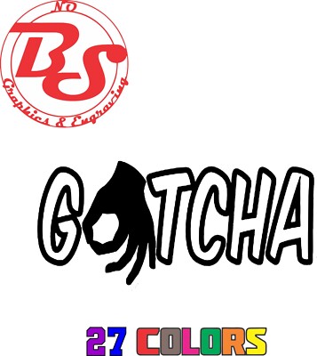 Gotcha Decal Funny Made You Look Game Humor JDM 4x4 Racing Girl Chick ...