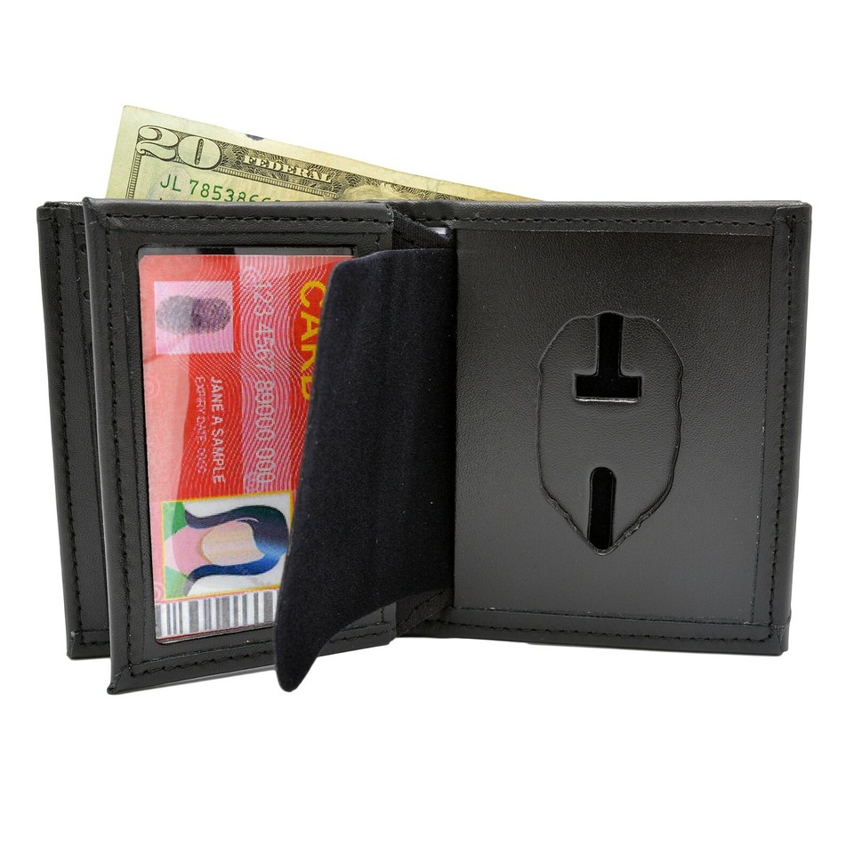 Perfect Fit Custom Badge Wallet Police Corrections Bifold Leather Many ...