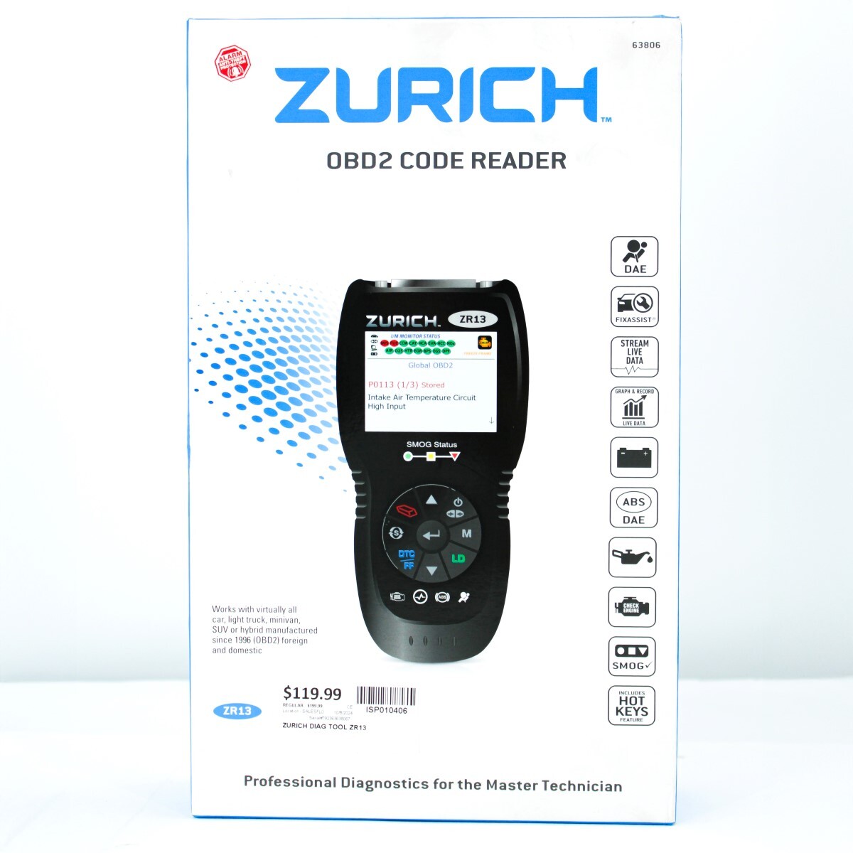 ZURICH ZR13 OBD2 CODE READER (ISP010406) | eBay