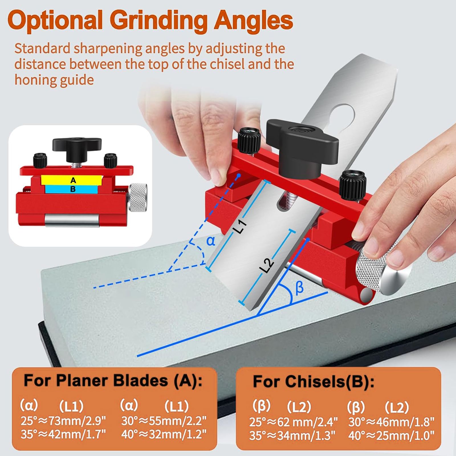 Wide Wheel Chisel Sharpener Standard Sharpening Angle Tool Efficient ...