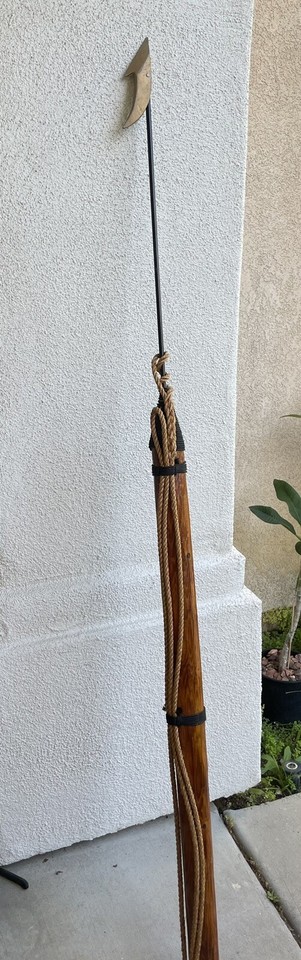 VTG 6ft Whale Harpoon Spear - Gig Spike - 75” With ROPE BUNDLE Nautical ...