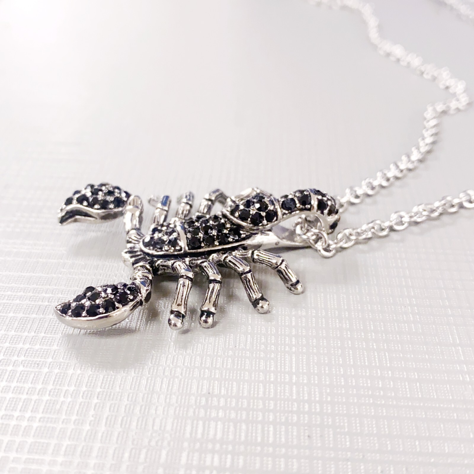 scorpion necklace unisex stainless steel pendant necklace black cubic ...